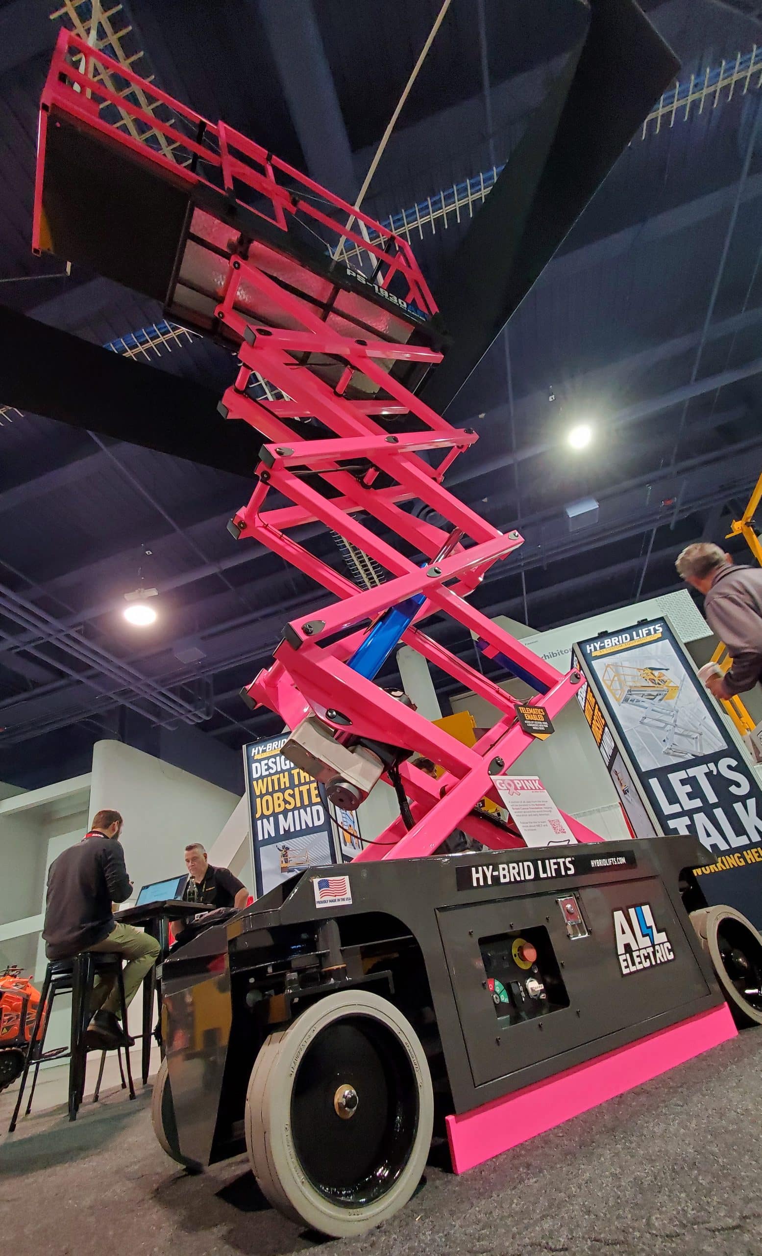Hy-Brid Lifts Displayed a Hot Pink All-Electric Scissor Promoting ...