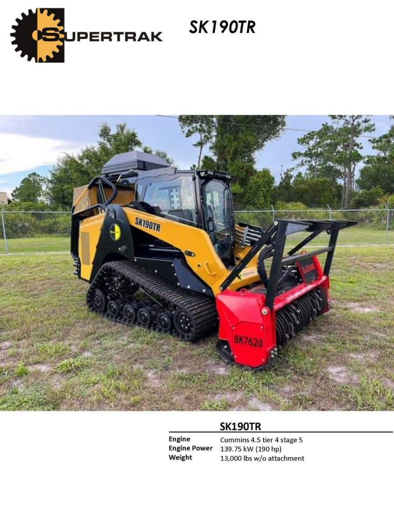 Supertrak's SK190TR Compact Track Loader Is a Beastly 190-hp Tool ...
