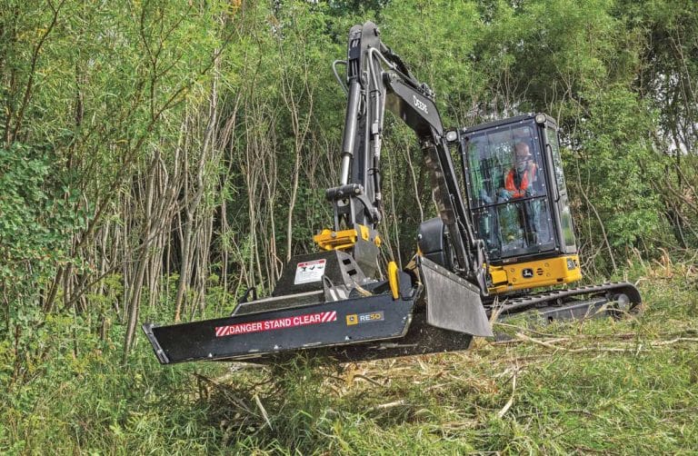 Mower, Mulcher and Saw Attachments for Compact Excavators
