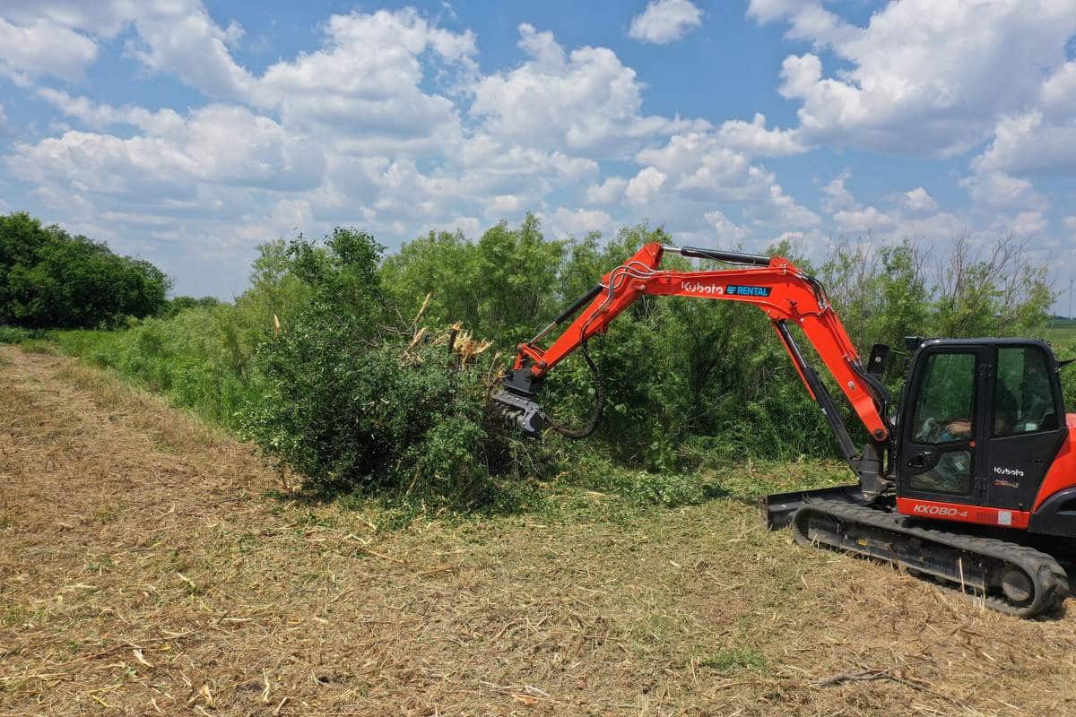 Mower, Mulcher and Saw Attachments for Compact Excavators
