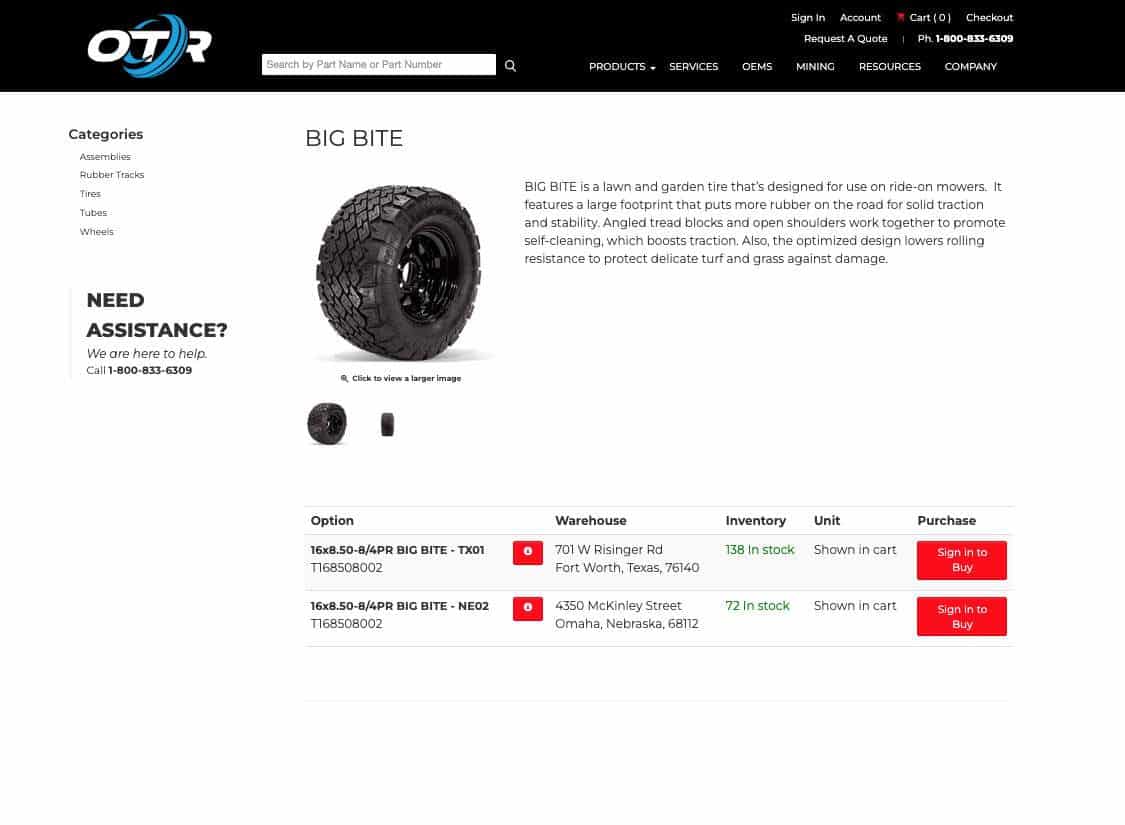 OTR Adds New Customer Portal to Access Its Tires and Tracks