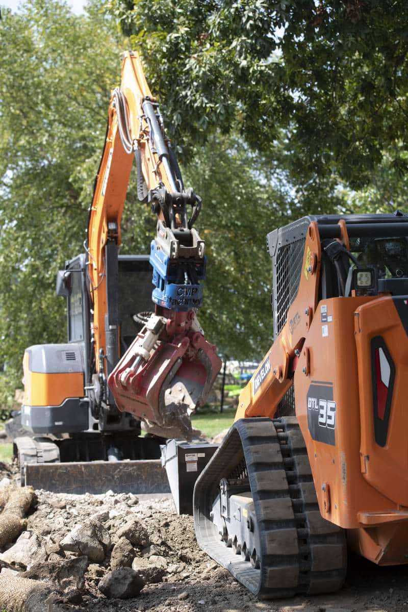 Wood Duck Landscapes' Mini Excavator and Track Loader Combo